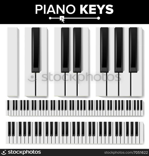 Piano Keyboard Vector. Realistic Isolated Illustration. Musical Piano ...