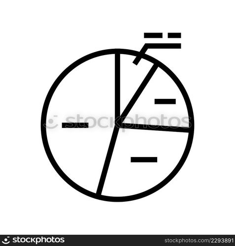 pie chart line icon vector. pie chart sign. isolated contour symbol ...