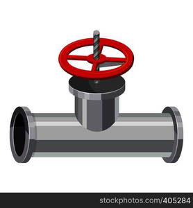 Pipe valve icon. Cartoon illustration of pipe valve vector icon for web ...