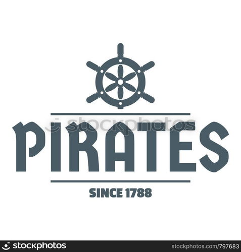 Pirate ship logo. Simple illustration of pirate ship vector logo for ...