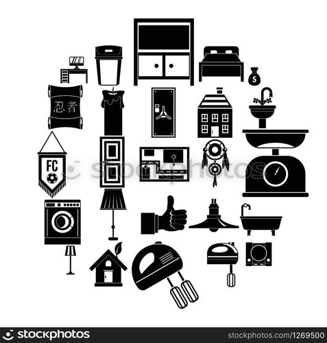 Placement icons set. Simple set of 25 placement vector icons for web ...