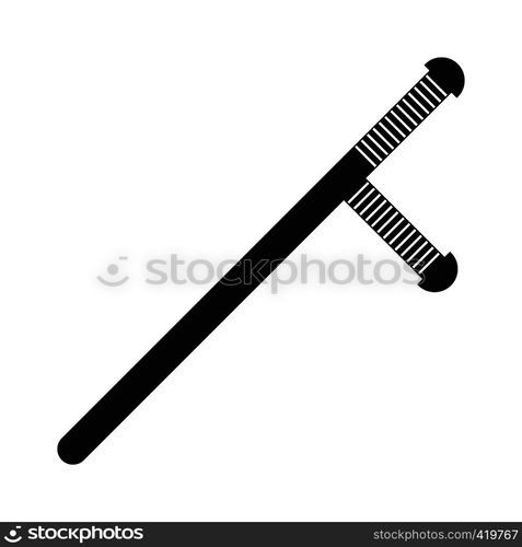 Police baton black illustration. Simple black symbol on a white ...