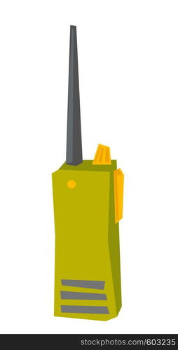 Portable radio transmitter. Vector cartoon illustration isolated on ...