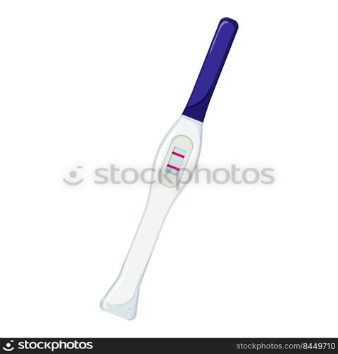 positive pregnant test cartoon. positive pregnant test sign. isolated ...