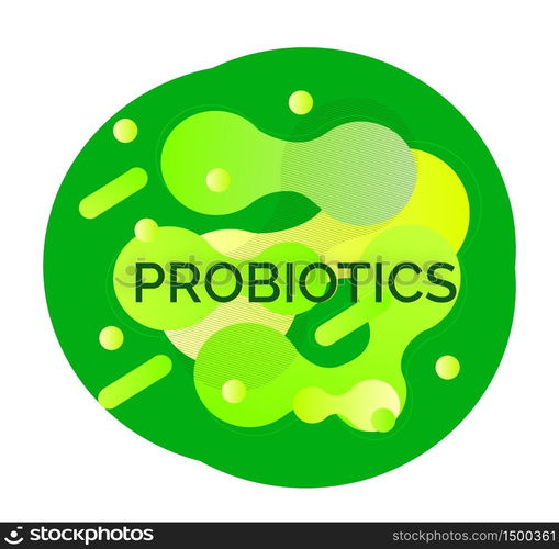 Probiotics And Bacterial Fluid Banner Lactobacillus Logo With Text