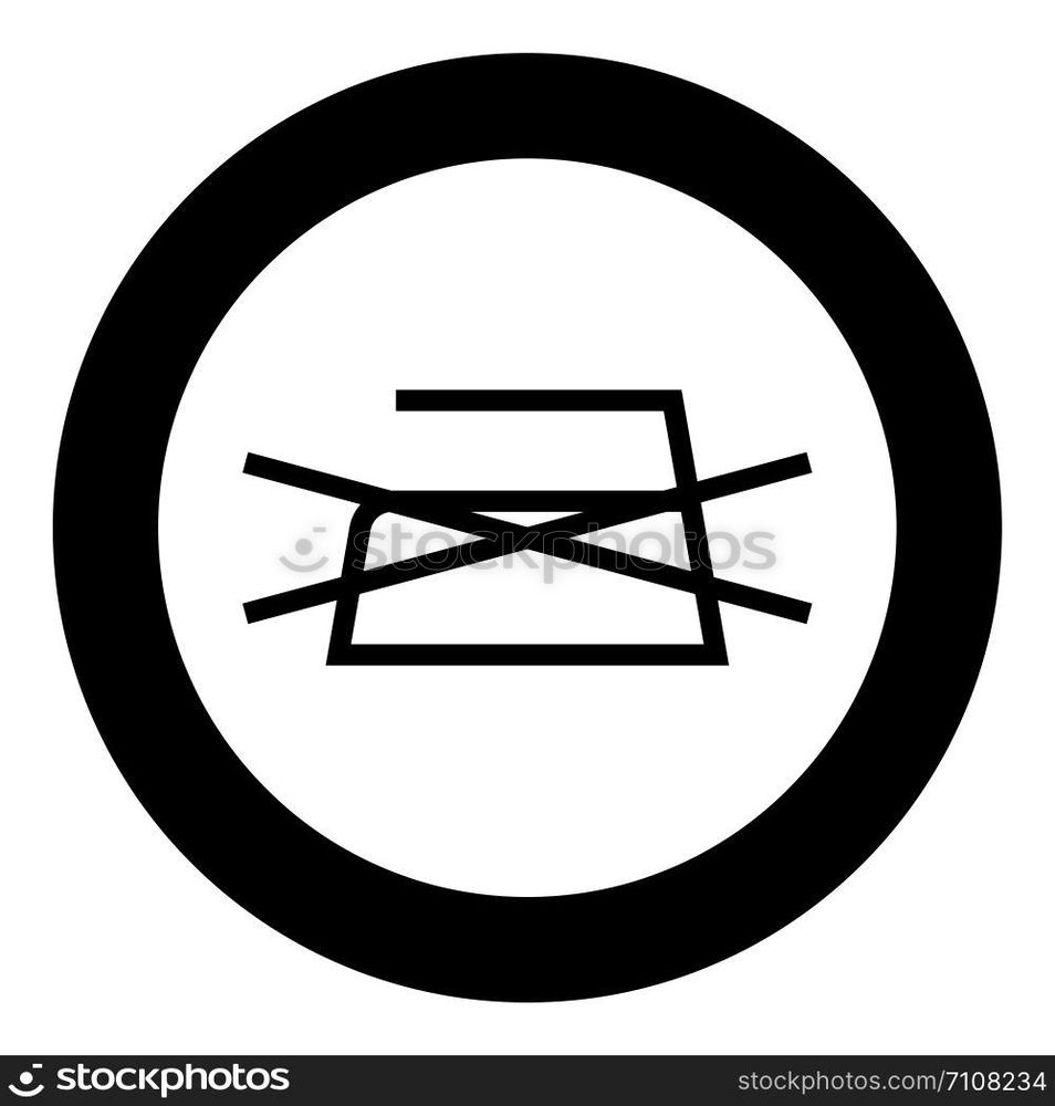 Prohibited Ironing is not allowed Clothes care symbols Washing concept ...