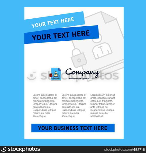 Protected document Title Page Design for Company profile ,annual report ...