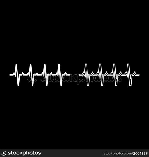 Pulse graph Heart beat Cardiogram rhythm graphic ecg Echocardiogram ...