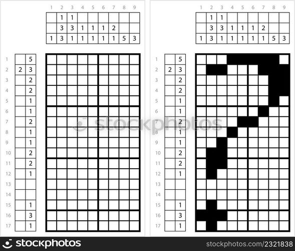 Question Mark Symbol Nonogram Pixel Art, ?, Interrogation Point, Query ...