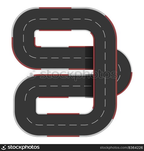 Racetrack road icon cartoon vector. Car race. Track formula. Racetrack ...