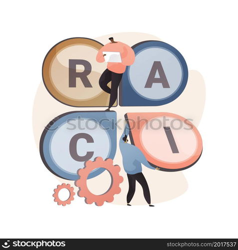 RACI matrix abstract concept vector illustration. Responsibility ...