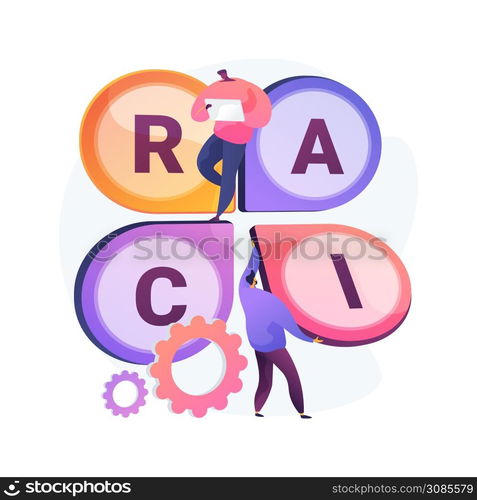 RACI matrix abstract concept vector illustration. Responsibility ...