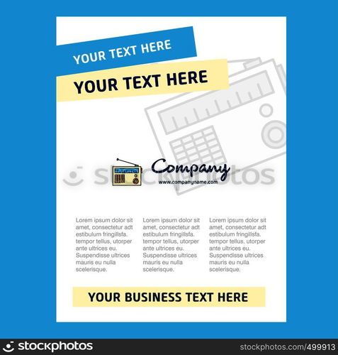 Radio Title Page Design for Company profile ,annual report ...