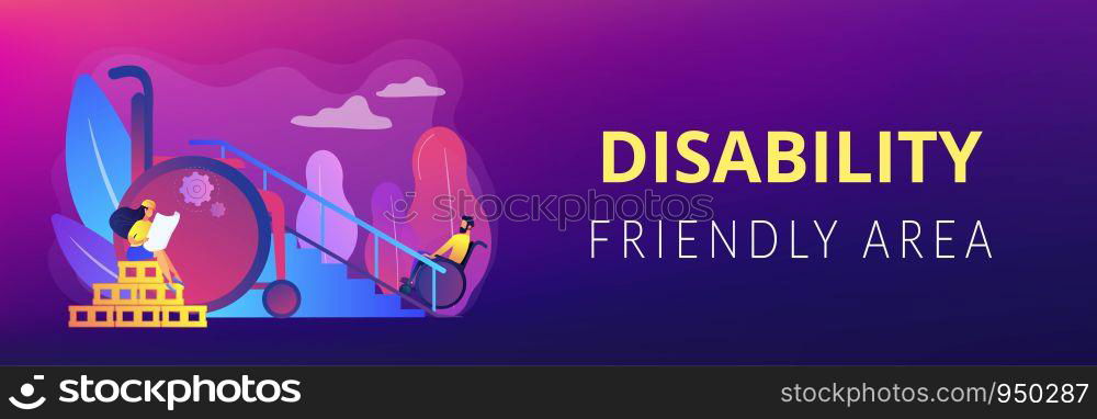 Ramp for people in wheelchairs, disabled care. Accessible environment ...