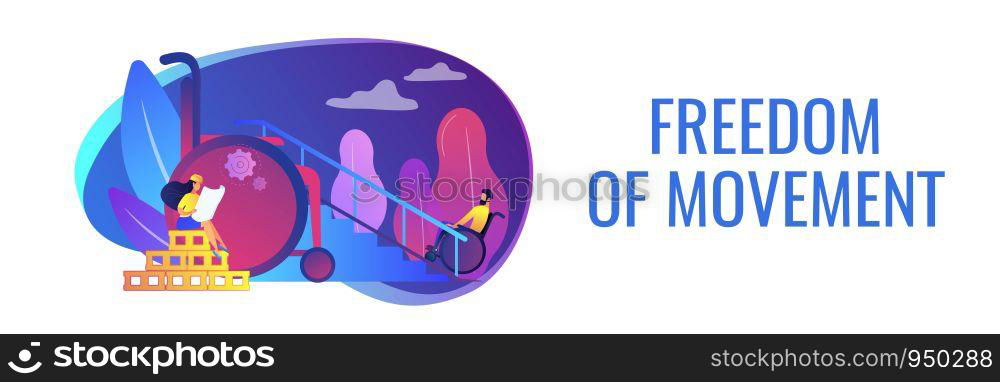 Ramp for people in wheelchairs, disabled care. Accessible environment ...