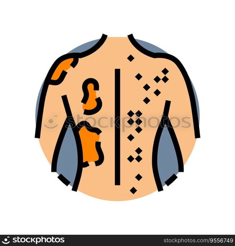 rash skin lesions disease symptom color icon vector. rash skin lesions ...