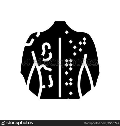 rash skin lesions disease symptom glyph icon vector. rash skin lesions ...