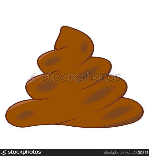 Realistic turd, brown feces, vector cartoon shit , defecation poop ...