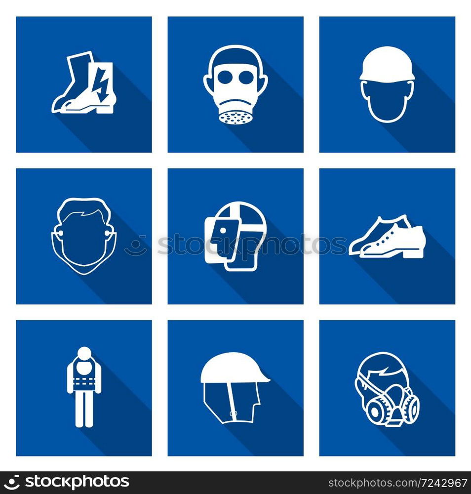 Required Personal Protective Equipment (PPE) Symbol,Safety Icon ...