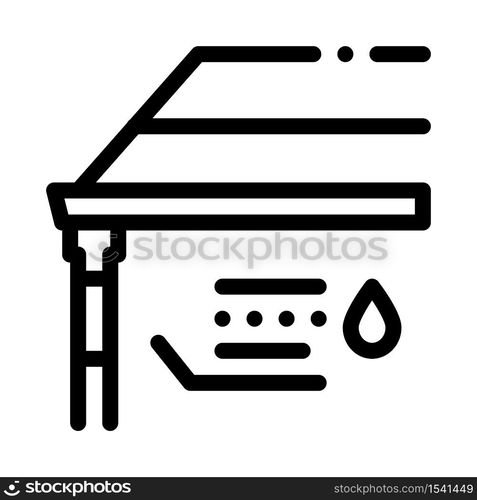 roof gutter system icon vector. roof gutter system sign. isolated ...