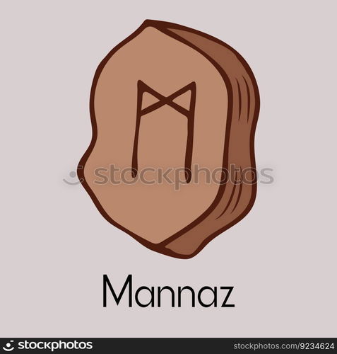Rune mannaz. Ancient Scandinavian runes. Runes senior futarka. Magic ...