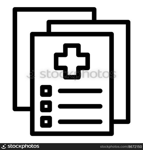 Safety pass icon outline vector. Passport health. Covid certificate ...