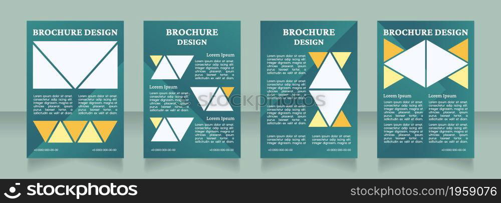 Science convention promotion blank brochure layout design. Vertical ...