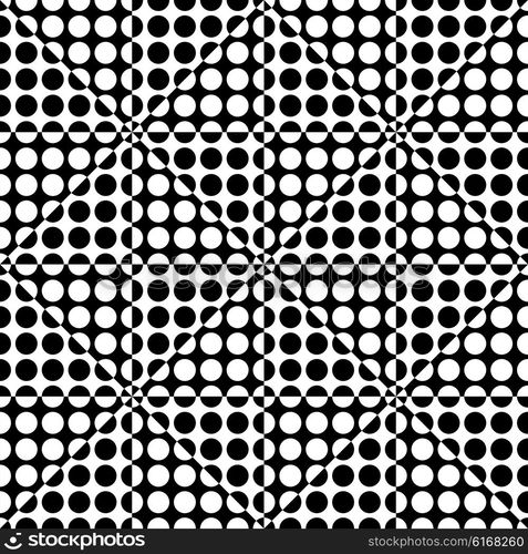 Seamless Square, Triangle and Circle Pattern. Abstract Black and White ...