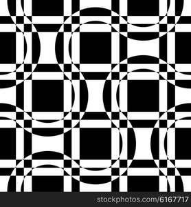 Seamless Square Pattern. Abstract Black and White Background. Vector ...