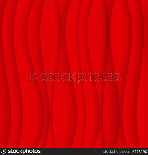 Seamless Wave Pattern. Curved Shapes Background. Regular red Texture ...
