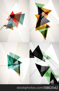 Set of angle and straight lines design abstract backgrounds. Geometric ...