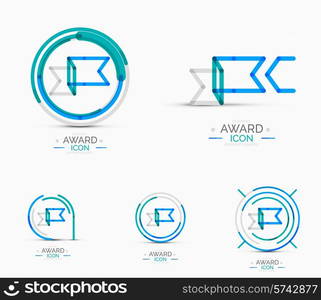 Set of Award icons, Logos. Modern business symbol, minimal outline ...