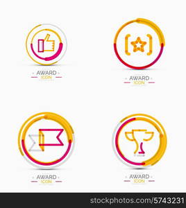 Set of Award icons, Logos. Modern business symbol, minimal outline ...