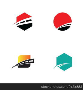 set of highway freeway road infrastructure logo and symbol ...