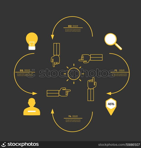 Set of symbols showing the movement process.. Set of symbols showing ...