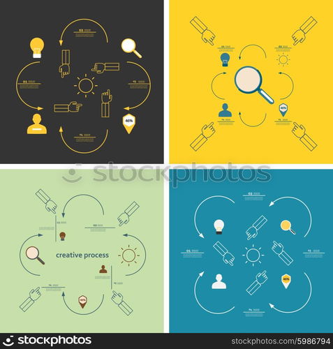 Set of symbols showing the movement process.. Set of symbols showing ...