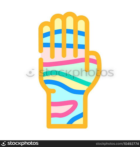 shiatsu arm and zones color icon vector. shiatsu arm and zones sign ...