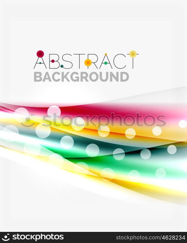 Shiny color lines on white background - motion. Shiny color lines on ...