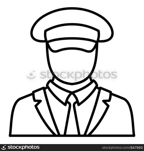 Ship captain icon. Outline ship captain vector icon for web design ...