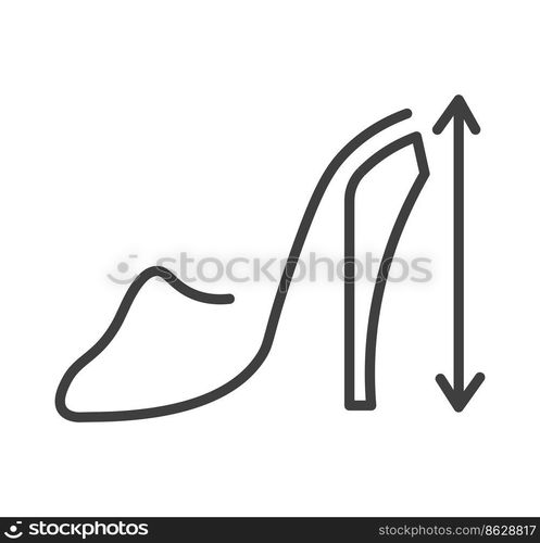Shoes on heels measurement of length, dimensions and size chart for ...