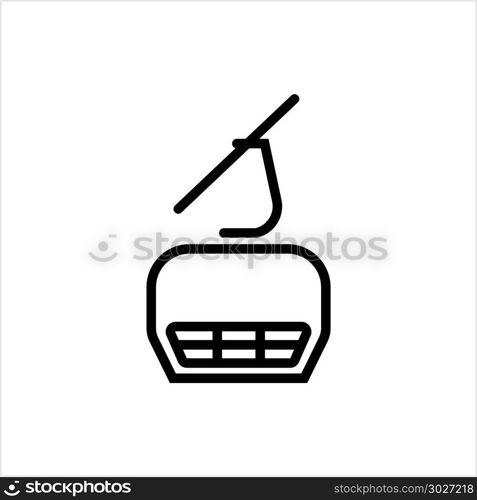 Ski Lift Icon, Aerial Lift Icon Vector Art Illustration. Ski Lift Icon ...