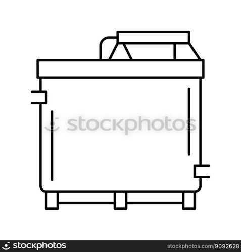 slurry tanks sulfide copper ore line icon vector. slurry tanks sulfide ...