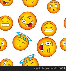 Emoji character pattern. Cartoon illustration of emoji character vector ...