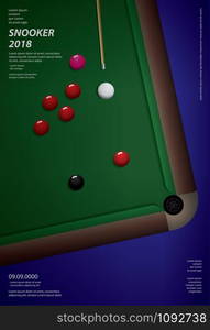 Snooker Championship Poster Design Template Vector Illustration ...