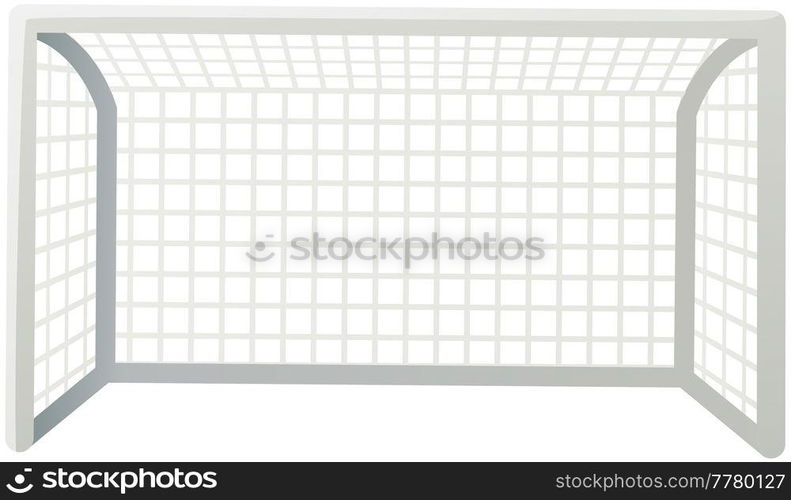 Soccer goal front view, football field sports equipment vector ...