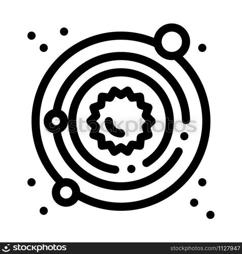 Solar System Milky Way Icon Vector. Outline Solar System Milky Way Sign ...