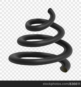 Black cable mockup. Realistic illustration of black cable vector mockup ...