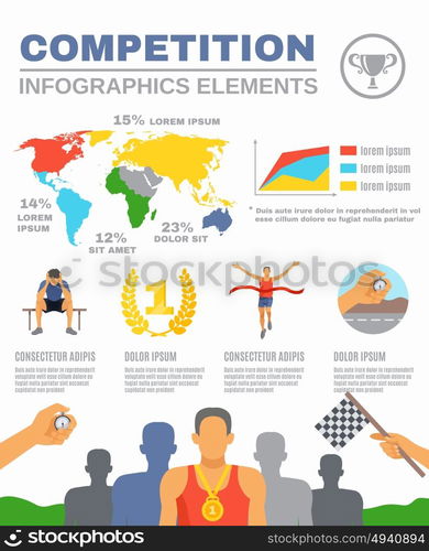 Sports Competition Infographics . Sports competition infographics with ...