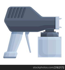 Painter gun icon cartoon vector. Air spray. Metal pistol. Painter gun ...