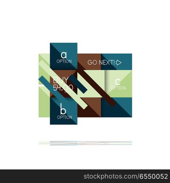 Square option infographic banner. Data and information visualization ...